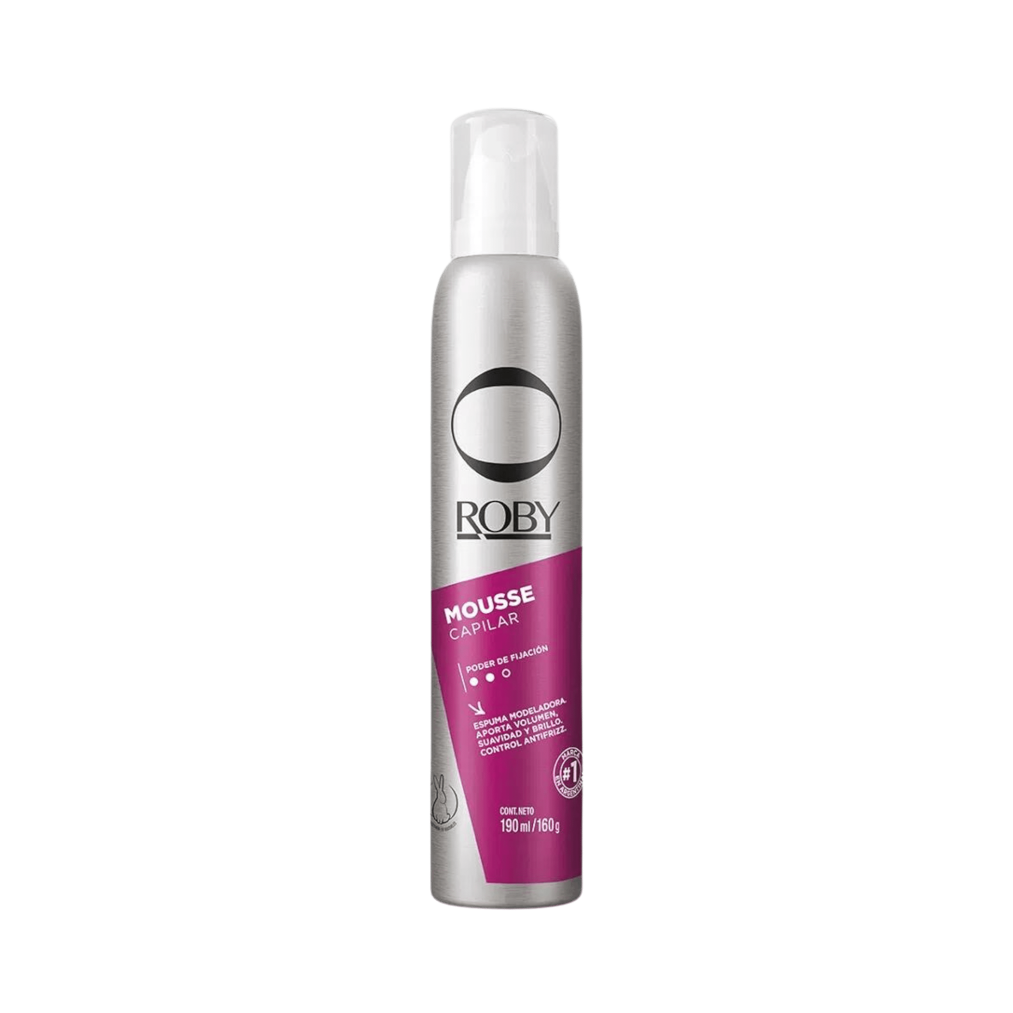 Mousse Capilar Modeladora Con Fijación Roby X 190ml. - 1001 Bellezas