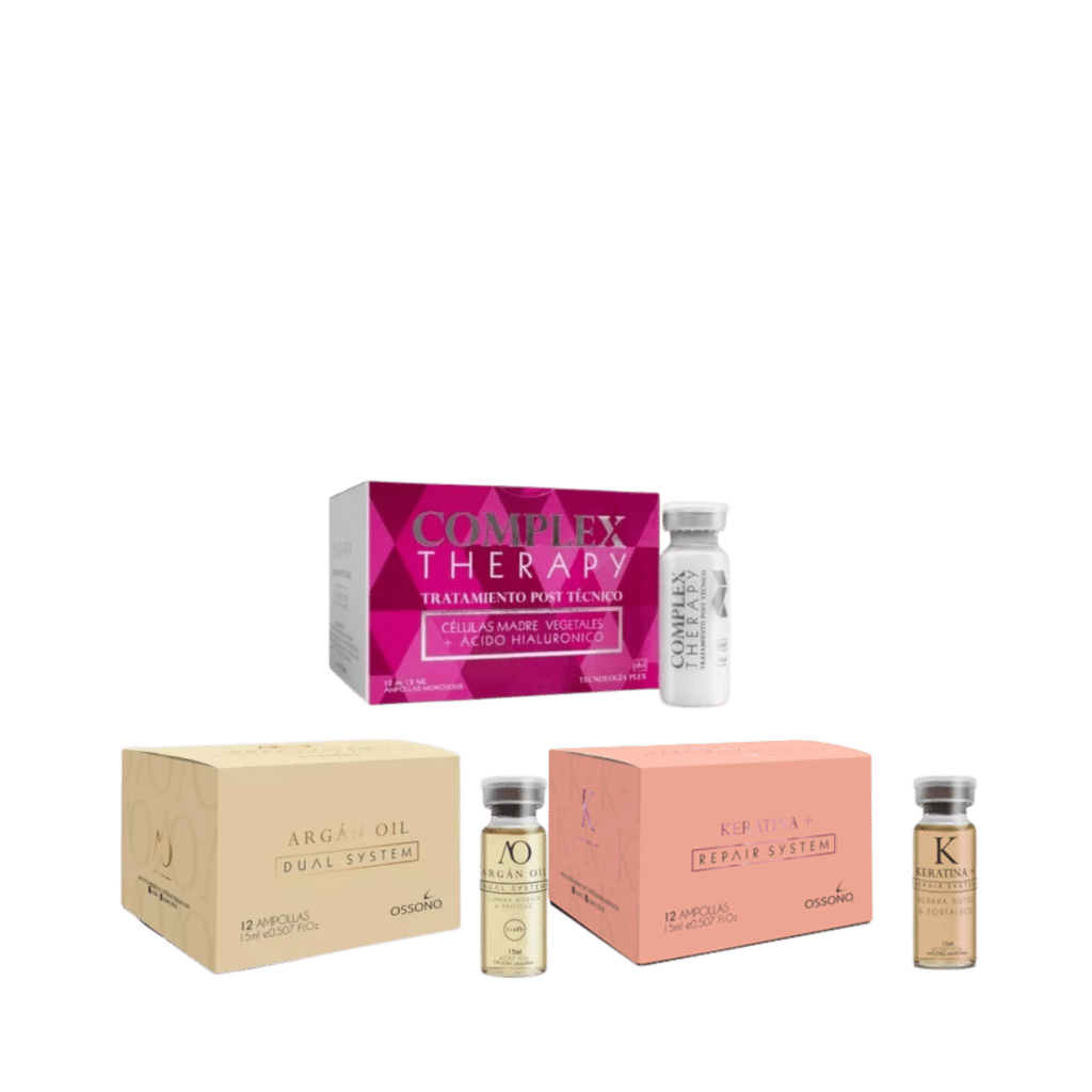 Combo X 3 Cajas De Ampollas Argán Keratina Y Complex Therapy Ossono - 1001 Bellezas
